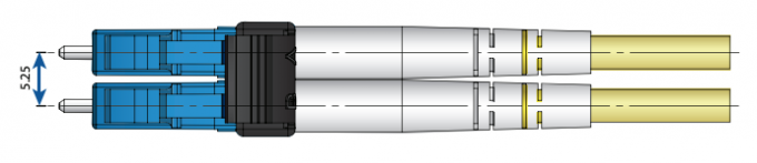 Mini LC Duplex Fiber Optic Connector 5.25mm Pitch Easy Assembly Compact ...