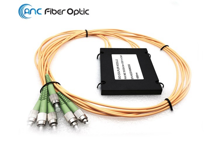 FC APC Fiber Optic Splitter Even Ratio 3x3 Single Mode Optical Fiber ...